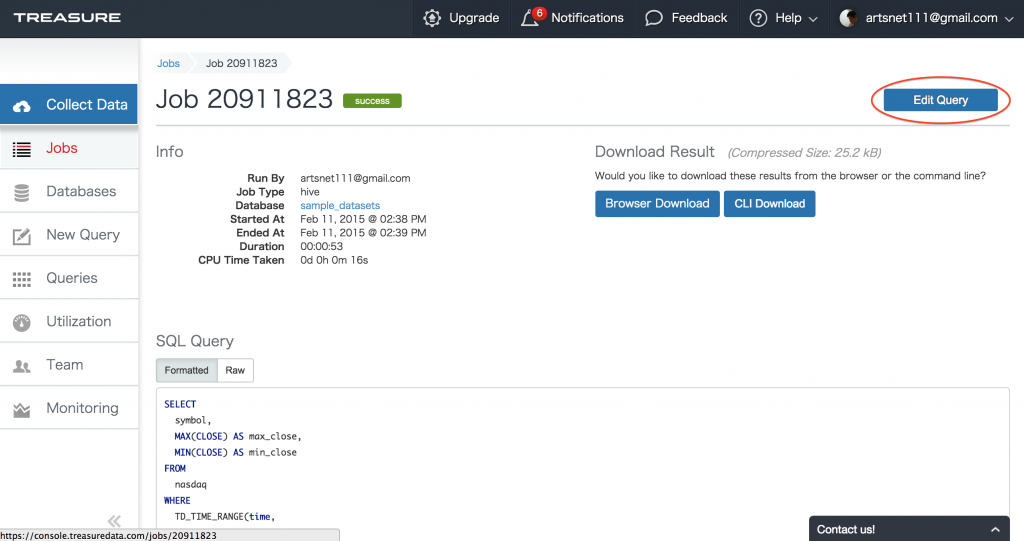 [salesforce][Treasure Data] Treasure DataのResult exportにSalesforce.comが追加されたので試してみた – deferloader